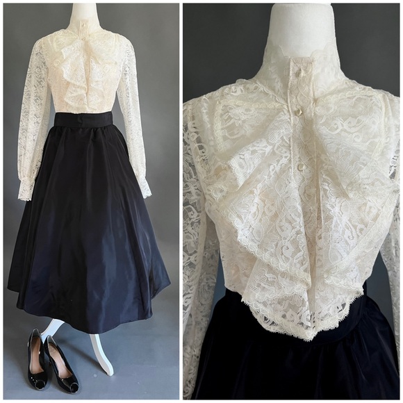 Vintage | Tops | Vintage With Tags Alice Stuart Victorian Lace Blouse ...